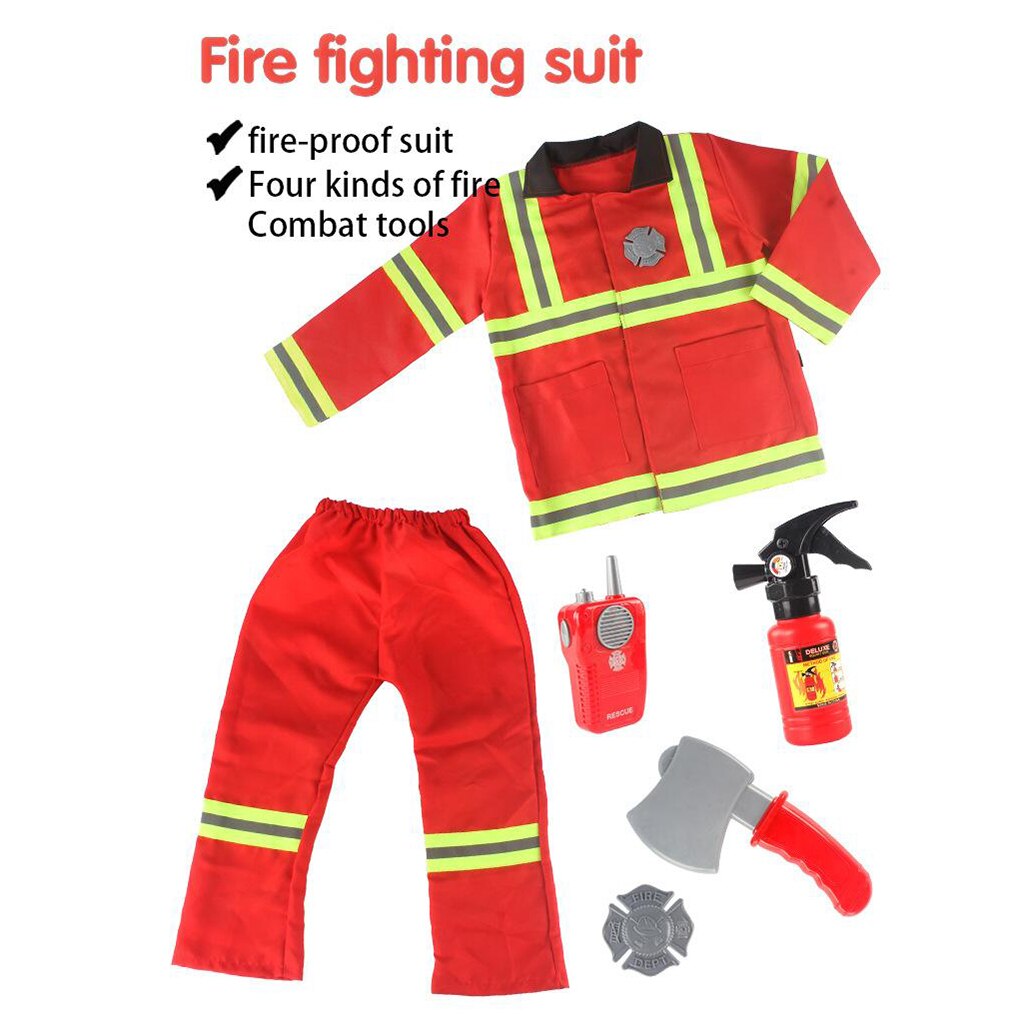 Firefighter Cosplay Uniform Role-play Firefighter ... – Grandado