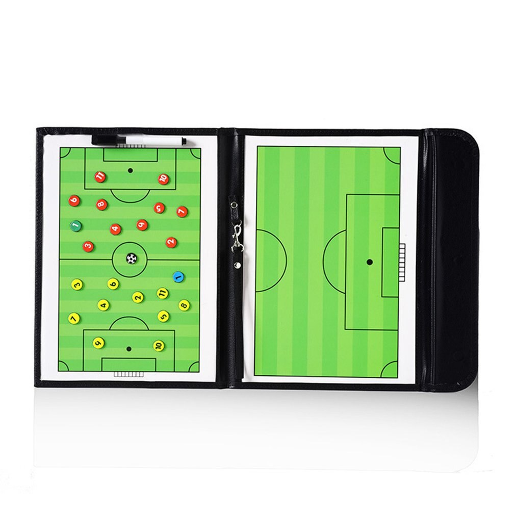 Football Tactic Board 2.5 Fold Coach Board Leather... – Grandado