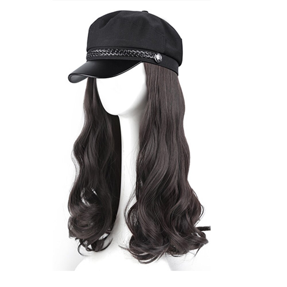 Synthetic Wig Hat Long Wave Wig For Women Heat Res... – Grandado