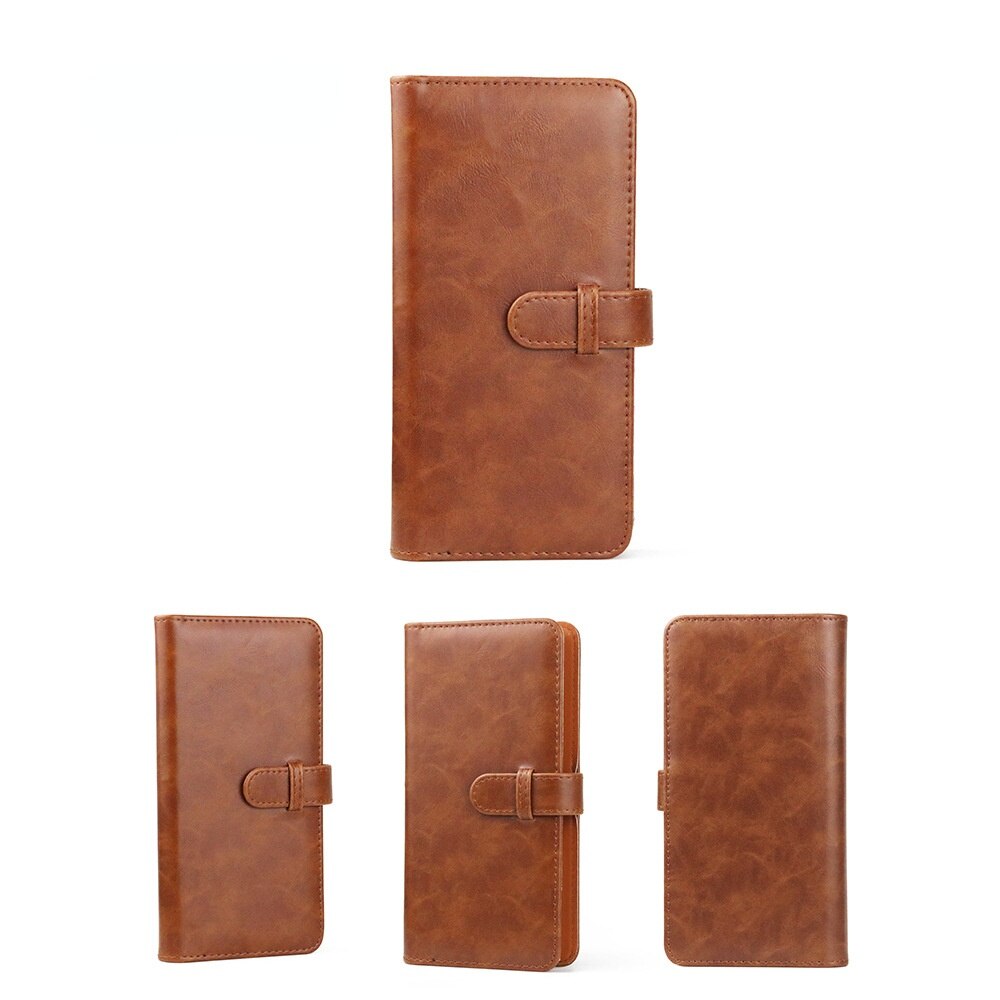 Square 80 Pockets PU Leather Album Notebook Binder... – Grandado