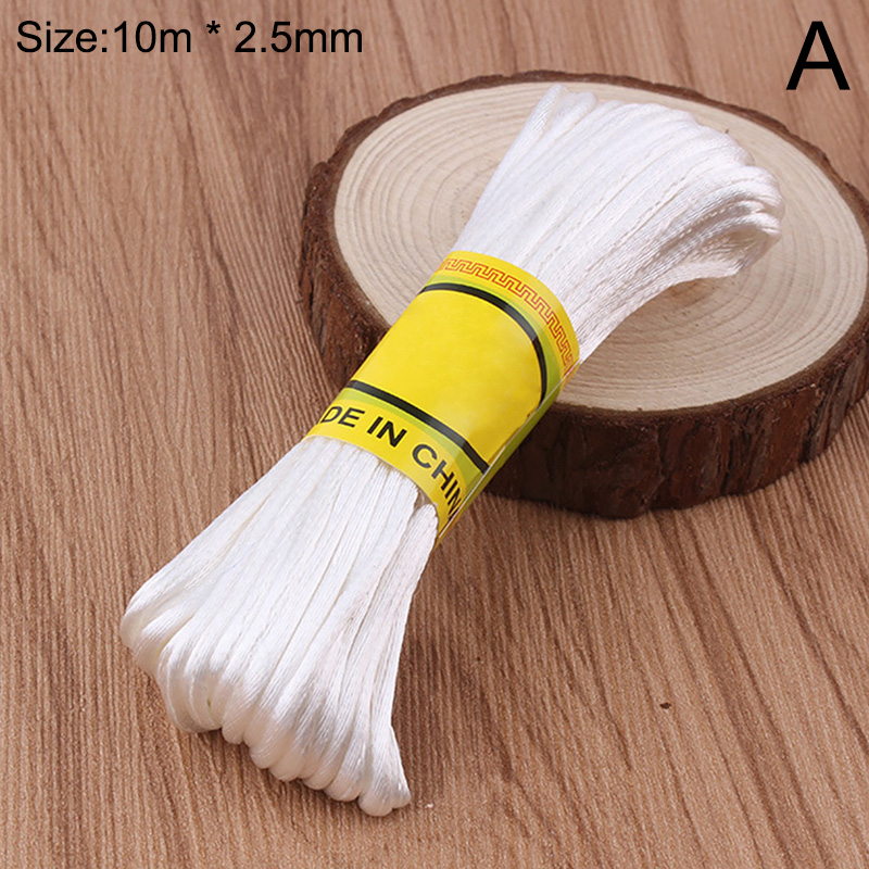 10m/roll Multi-color Strong Braided Macrame Silk S... – Grandado