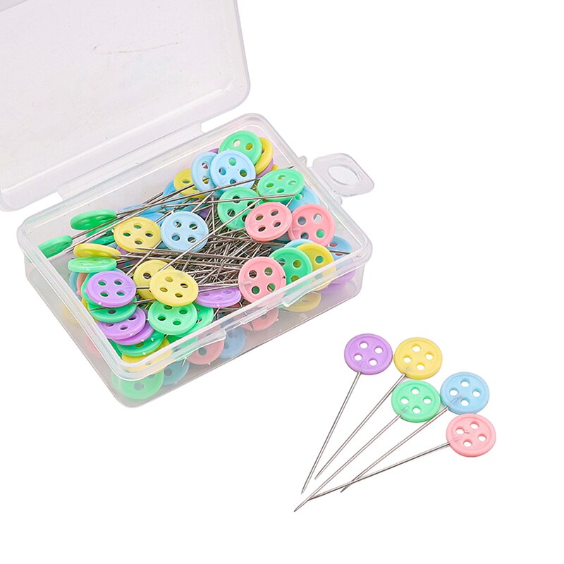 100pcs/Box Dressmaking Pins Button Head Patchwork ... – Vicedeal