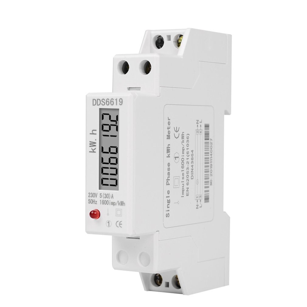 Digitale Energieverbruik Meter 1P 18Mm Analoge Ene... – Vicedeal