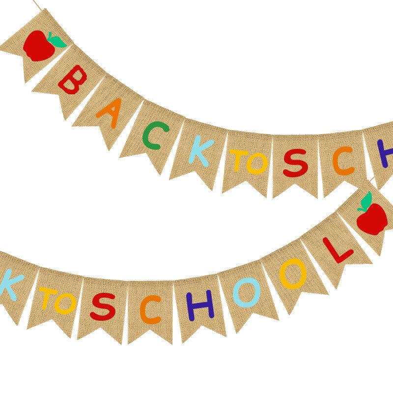 Burlap Welcome Banne Bunting Sign Back To School B... – Vicedeal