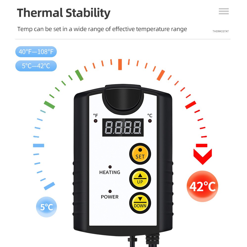 Heat Mat Thermostat Temperature Controller BHK-500... – Grandado