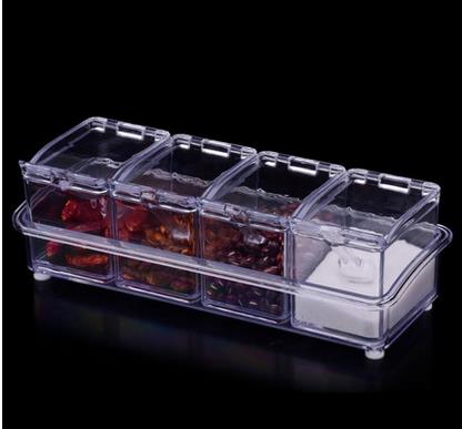 4 teile/satz Transparent Spice Salz Pfeffer Schütt... – Vicedeal