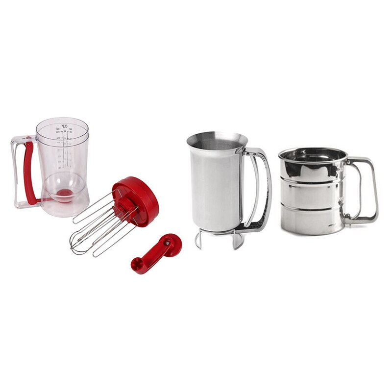 2 Set Pannenkoek Deeg Dispenser Rvs Beslag Dispens... – Vicedeal