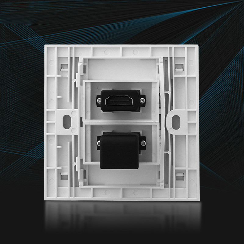 Dual Hdmi Sockets Faceplate Panel L Vorm Elleboog ... – Vicedeal