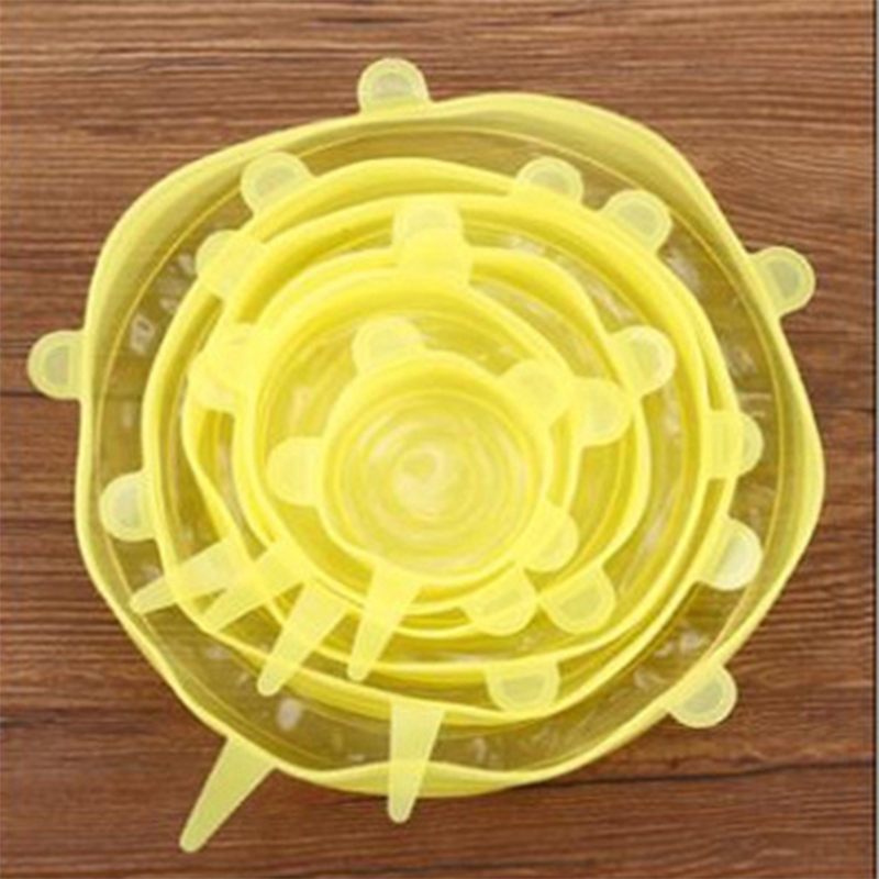 6 Stuks Silicone Stretch Deksels Universele Silico... – Grandado