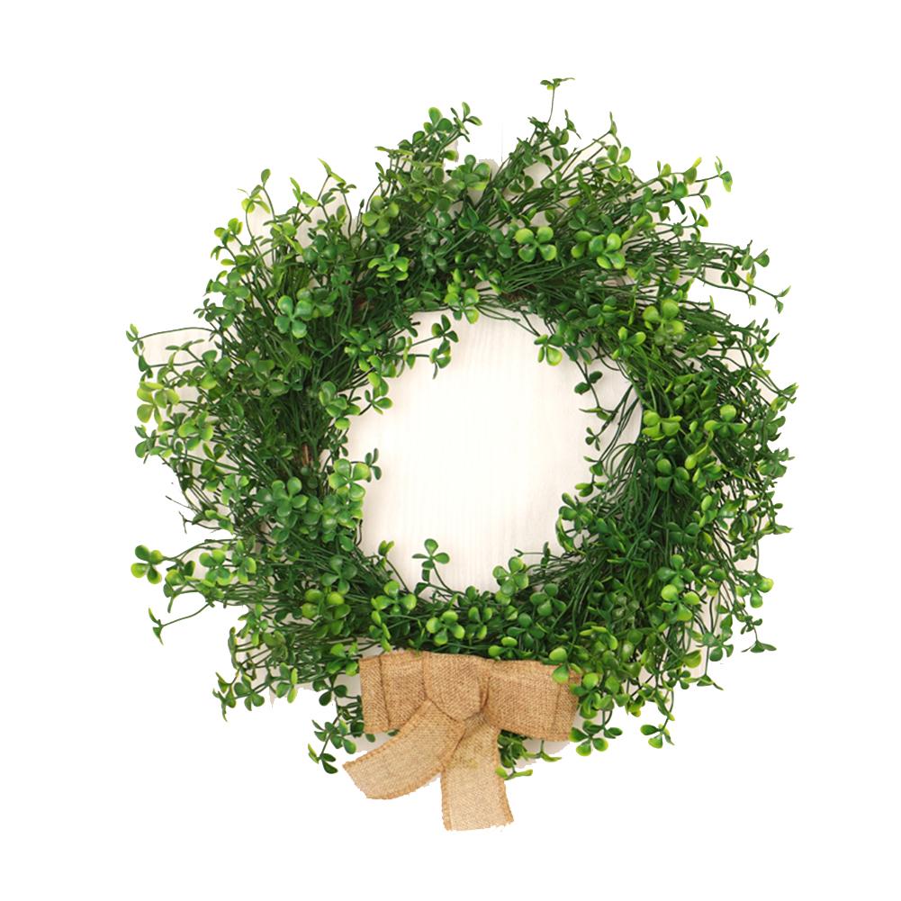 Four Leaf Clover Wreath Spring Green Artificial Pl... – Grandado