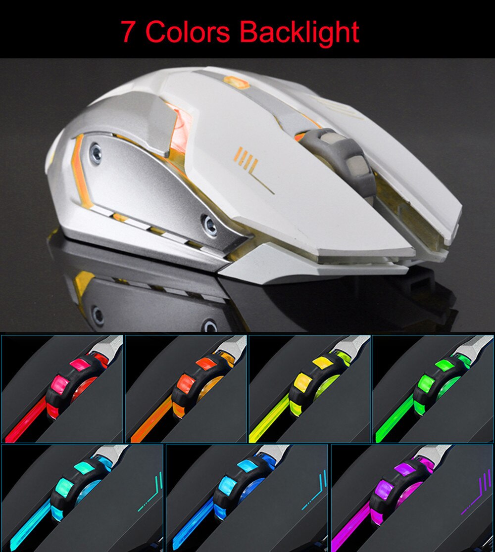 Mouse Inalambrico Usb Sem Fio Rechargeable X7 Wire... – Grandado