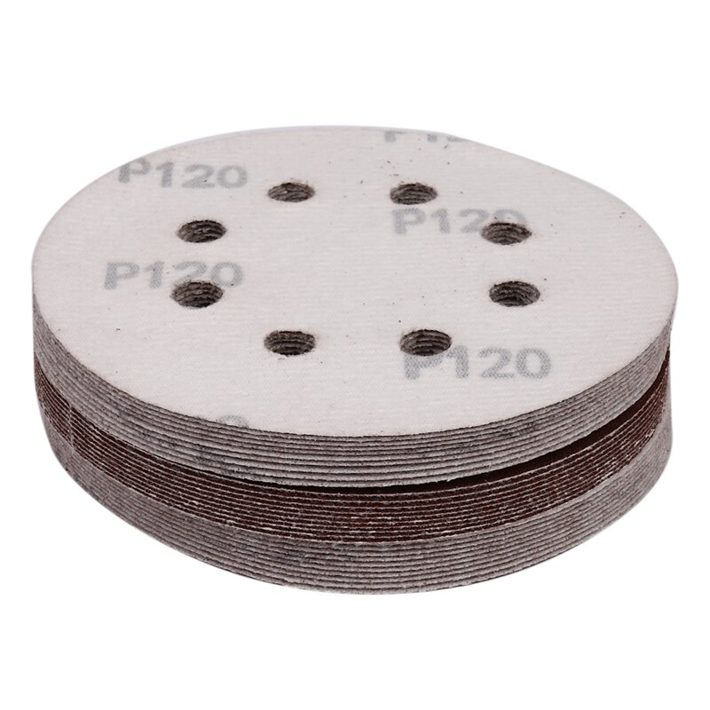 5 inch 8 Hole 120 Grit Sand Disc Random Orbit Sand... – Grandado
