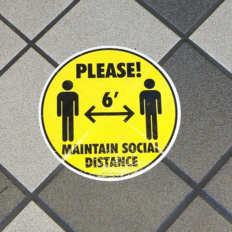 2Pcs 12Inch Social Distancing Floor Decals Safety ... – Grandado