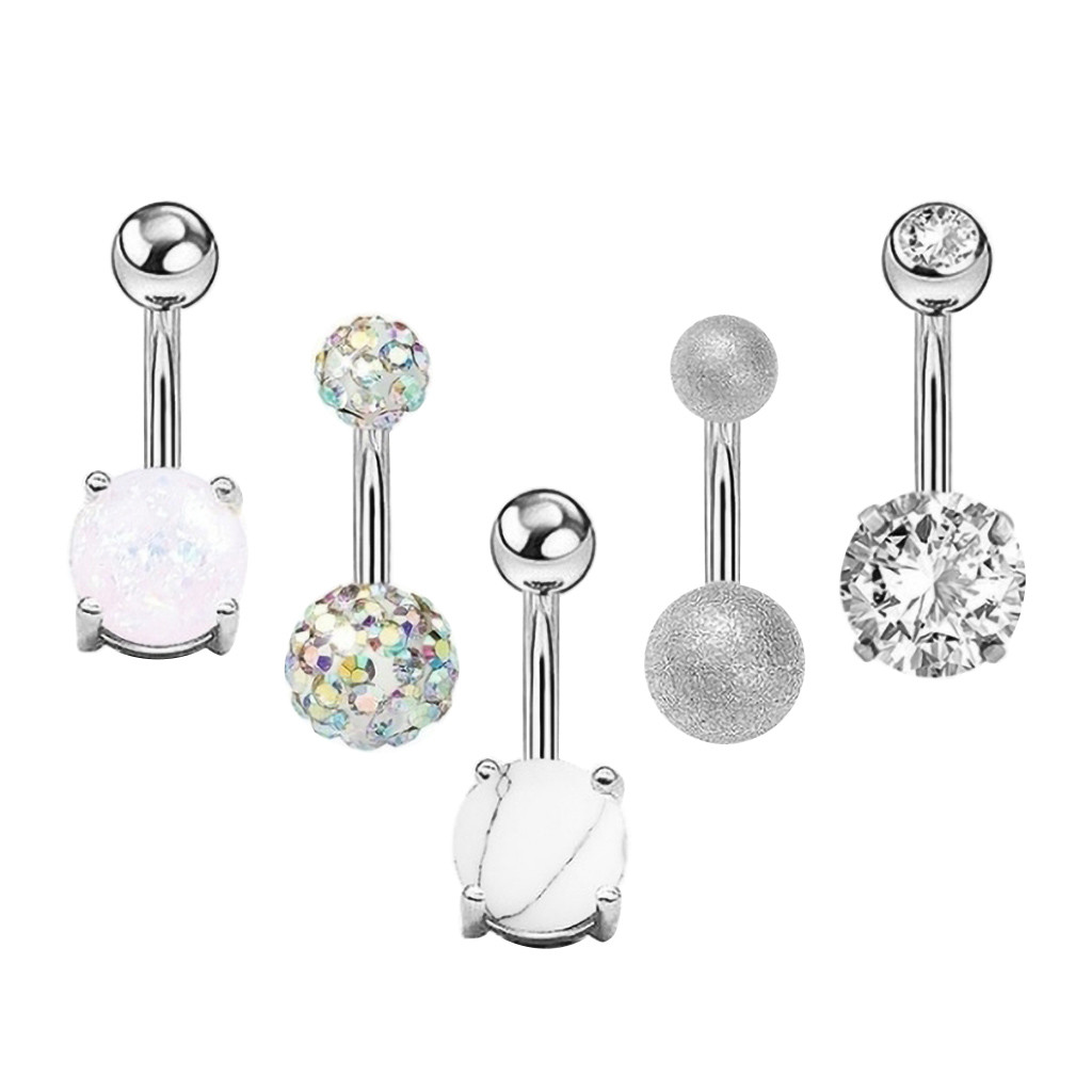 4Pcs/set Belly Button Rings Navel Piercing Rings B... – Grandado