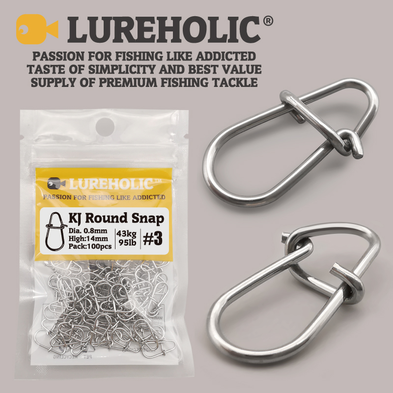 LUREHOLIC KJ Round Snap for Lure Fishing 100pcs pe... – Grandado