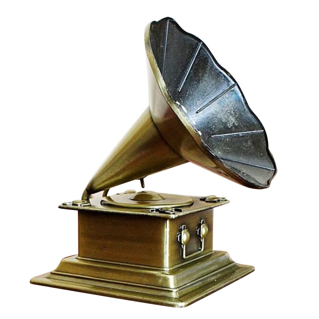 Vintage Retro Phonograph Craft Record Player Prop Antique Gramophone ...
