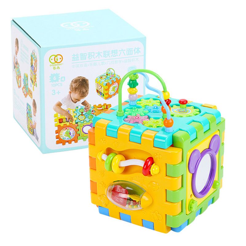 Baby Activity Cube Toddler Toys 6 in 1 Shape Sorte... – Grandado