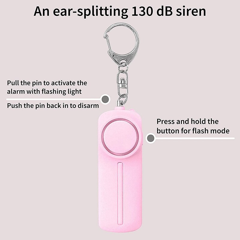 Personal Alarm Keychain 130 DB Warning Device with... – Grandado