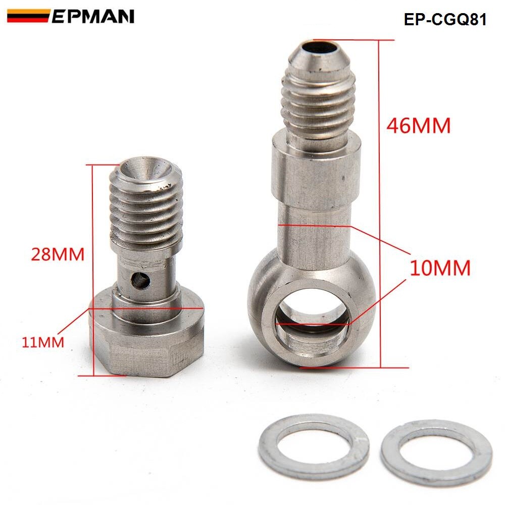 Turbo banjo bolt kit m10 x 1.5 mm to 4an w / 1.8m... – Grandado