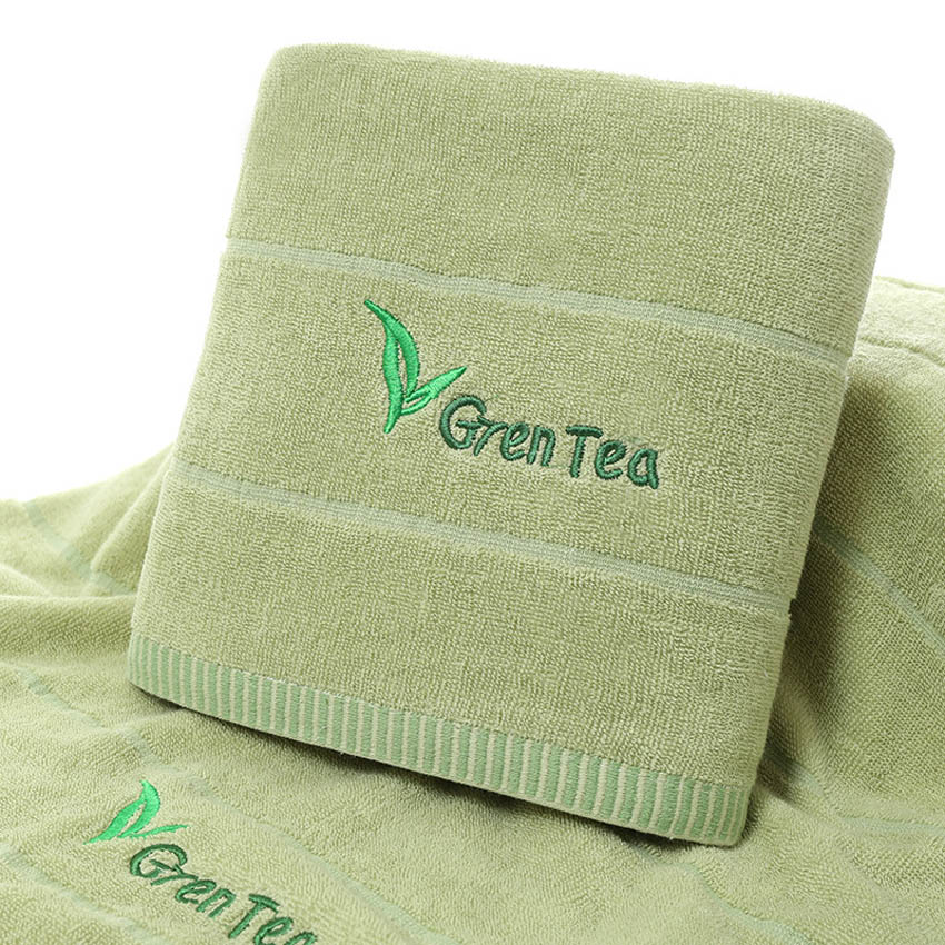Juego De toallas De té verde lavanda bordada, toal... – Vicedeal