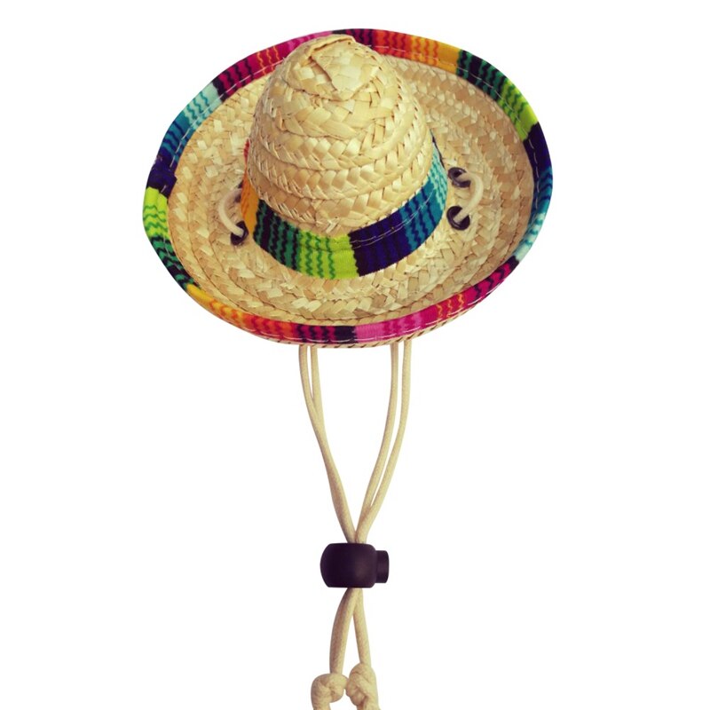 Multicolor Dog Cat Mexican Straw Sombrero Hat Pet ... – Vicedeal