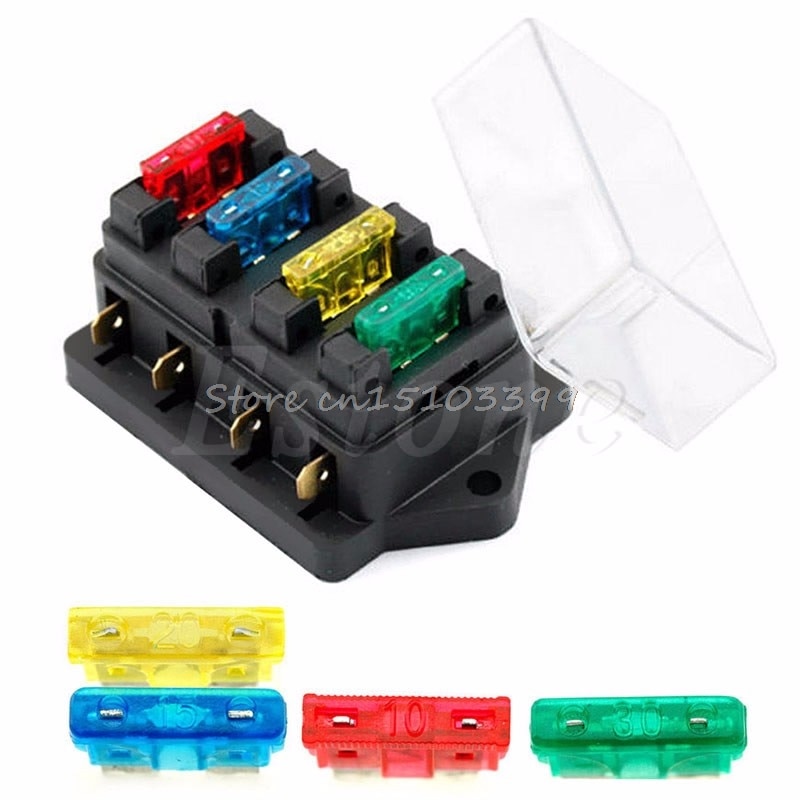 12V/24V 4 Way Car Circuit Standard ATO Blade Fuse ... – Grandado