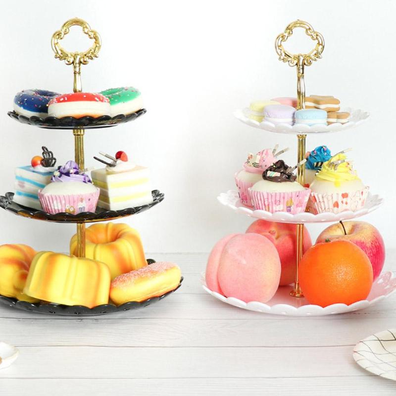 European Three-tier Fruit Plate Detachable Cake De... – Vicedeal