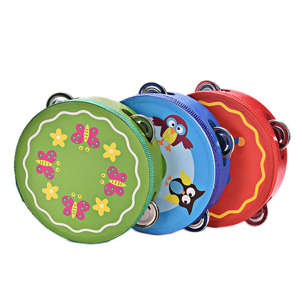 1 x Drum Rattles Wooden Musical Drum Rattles Educa... – Grandado