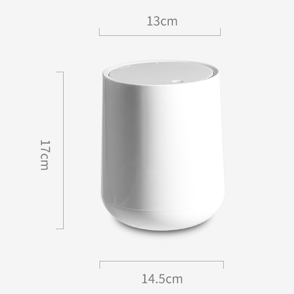 Small Round Plastic Trash Can Wastebasket Garbage ... – Vicedeal