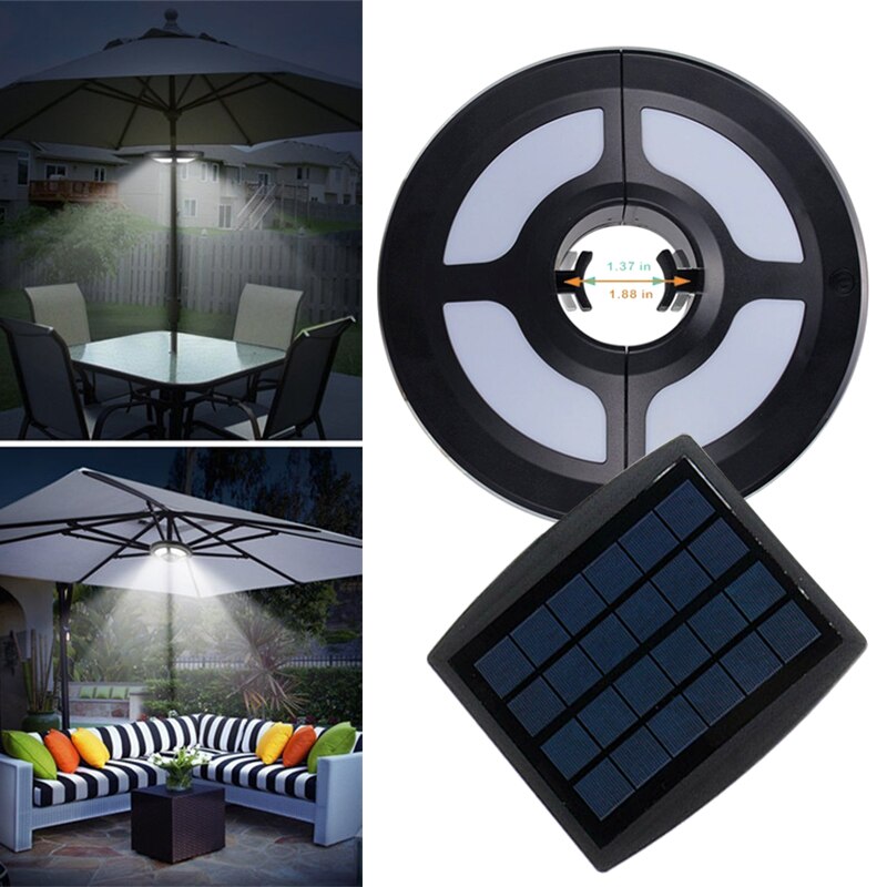 Luces LED solares para sombrilla, paraguas de Pati... – Grandado