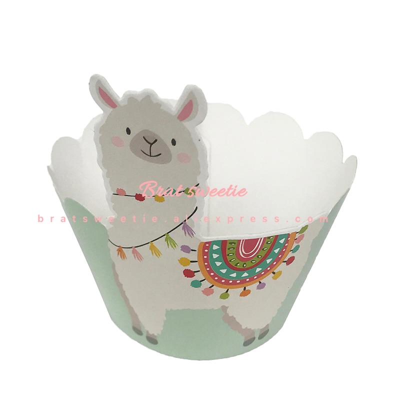 Llama Party Alpaca Cupcake Wrapper Topper Cartoon ... – Grandado