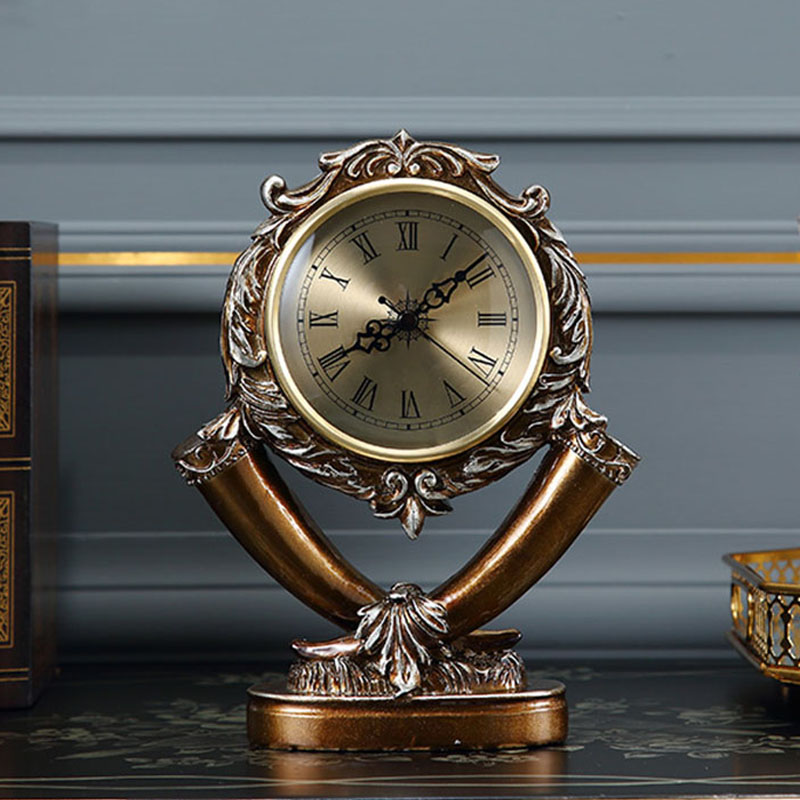 Adornos europeos, reloj de mesa, reloj Retro para ... – Grandado