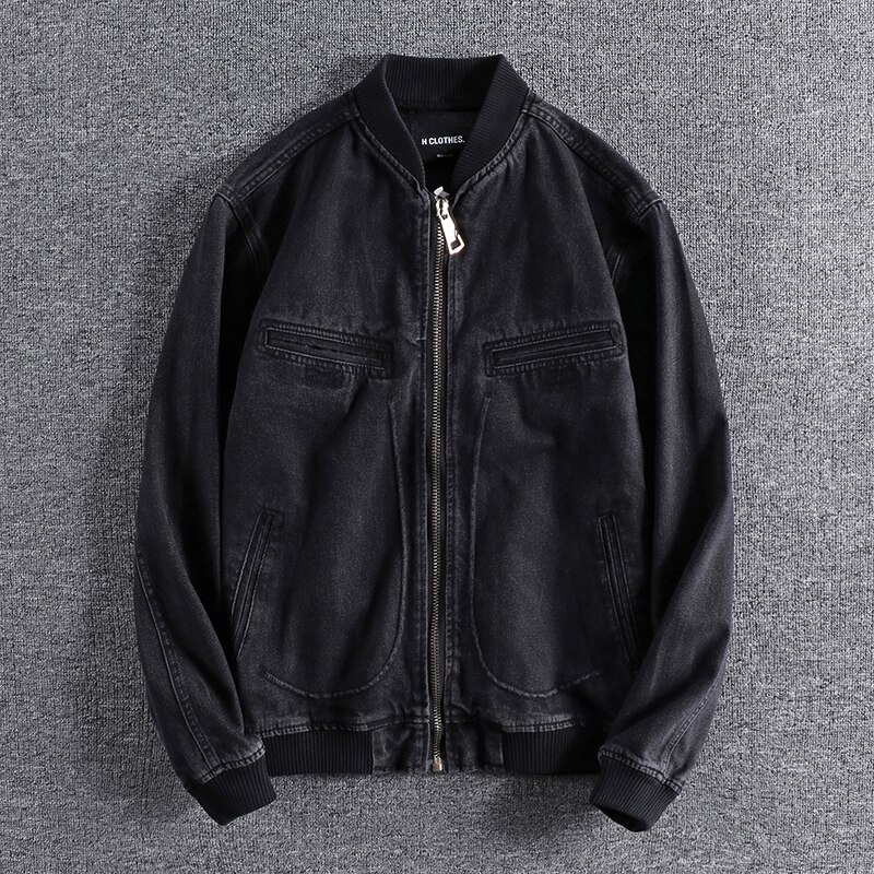 Autumn simple micro elastic denim jacket men's sli... – Grandado