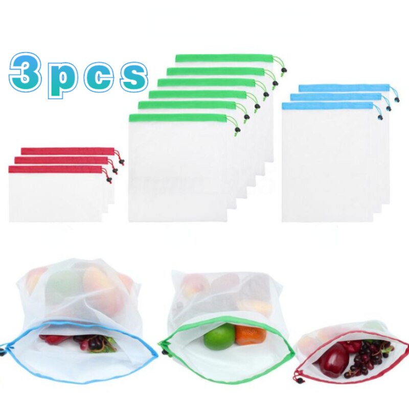 3 Stks/set Beam Spliced Fruit Netje, Herbruikbare ... – Grandado