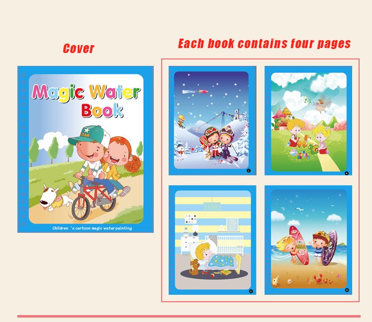 Magical Water Painting Coloring Drawing Book for K... – Grandado