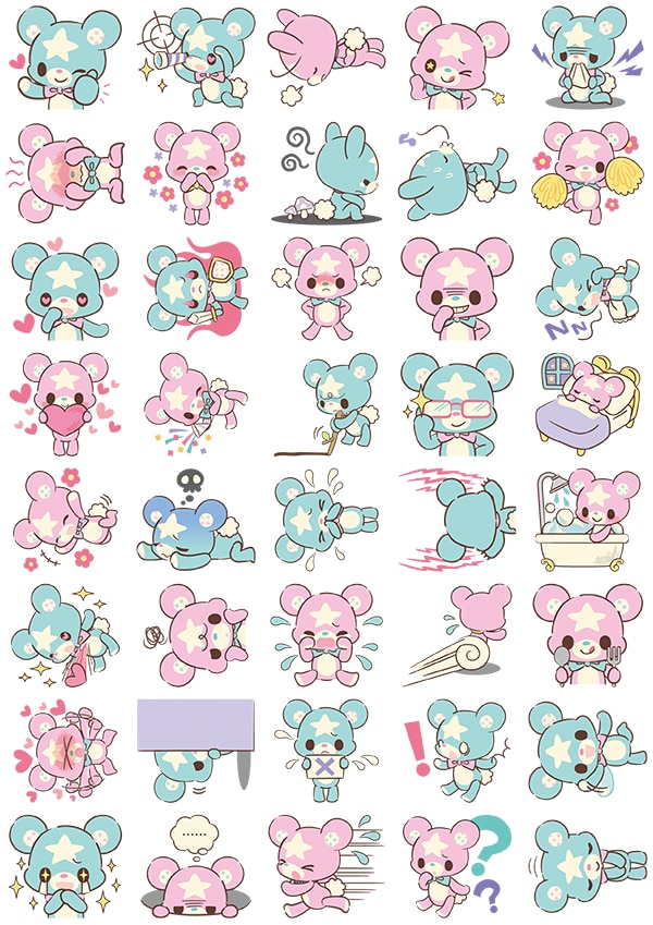 40pcs/80pcs cute cartoon Stickers Crafts And Scrap... – Grandado