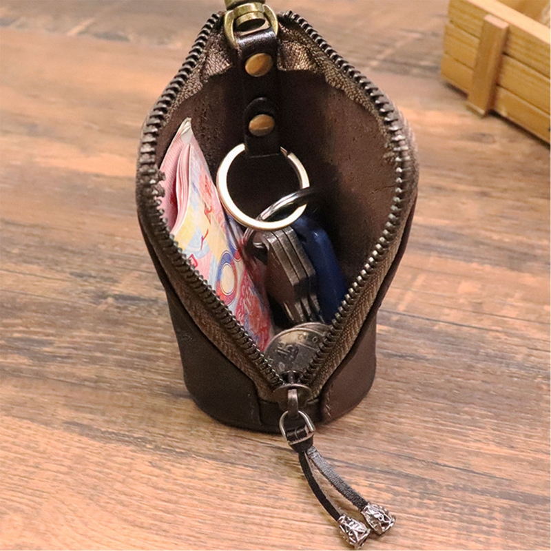 Portable Vintage Leather Keybag Holder Car Key Pur... – Grandado