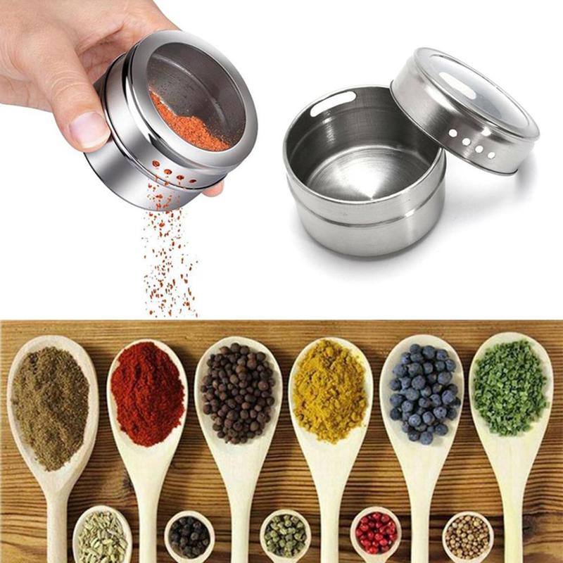 Magnetic Dustproof Visible Salt Pepper Shakers Con... – Grandado