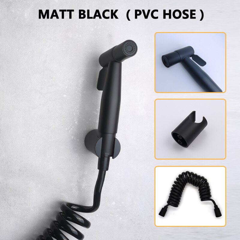 Matt Black Stainless Steel Sprayer Set Bidet Shatt... – Grandado