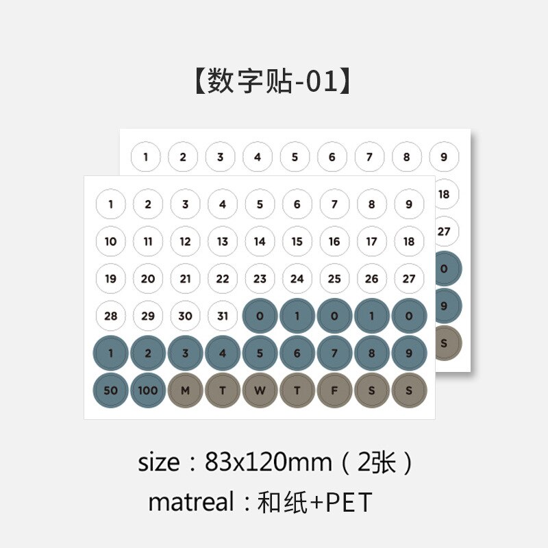 Koreaanse Ins Ronde Dot Alfanumerieke Sticker Diy ... – Grandado