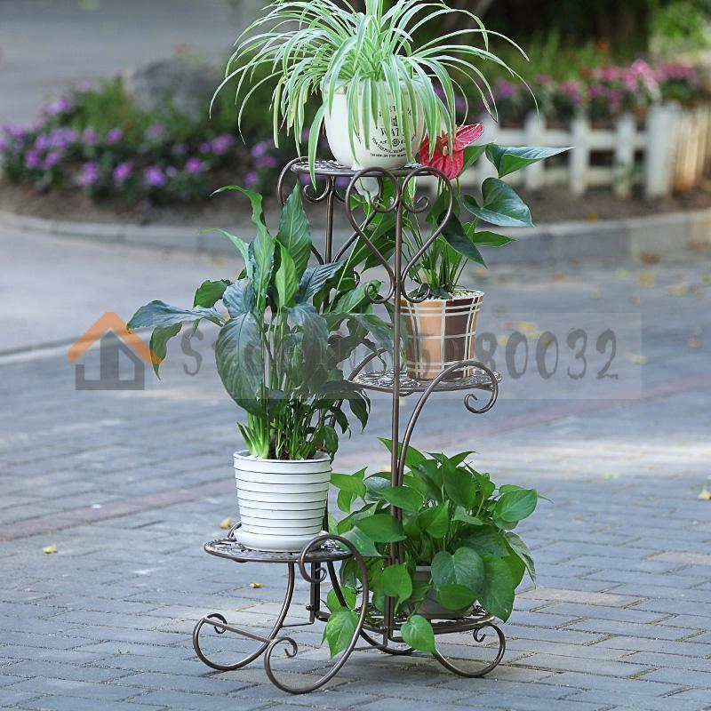 Iron flower stand Floor-standing pot rack Multi-la... – Vicedeal