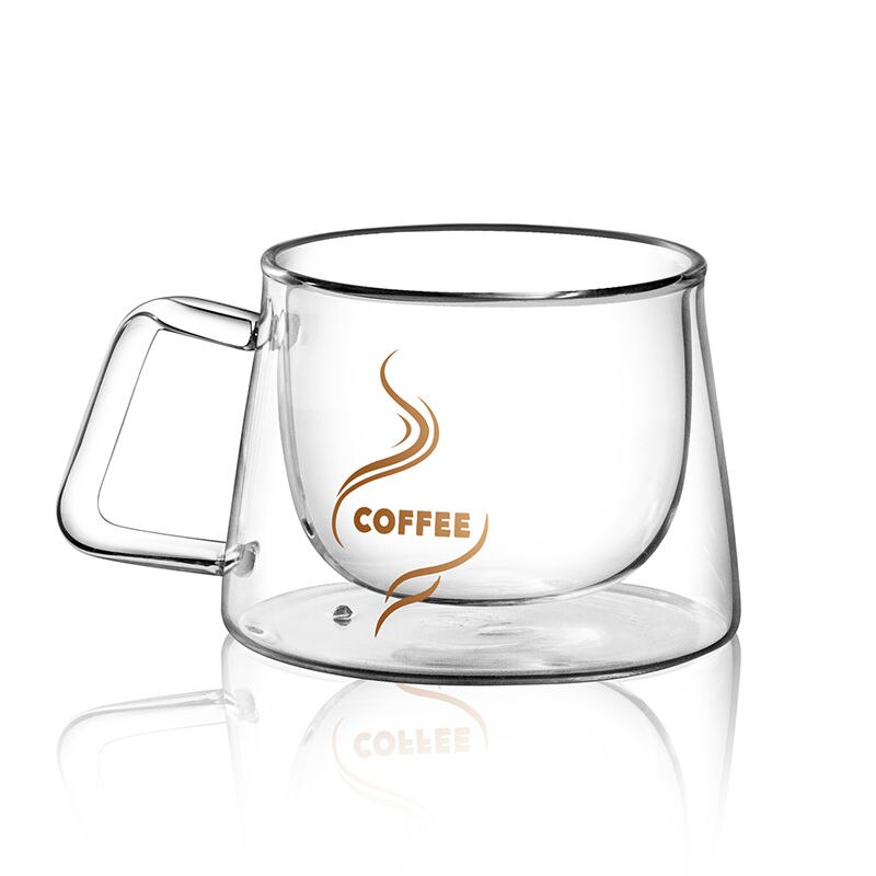 200mL Double Layer Coffee Cup Heat Resistant Glass... – Grandado