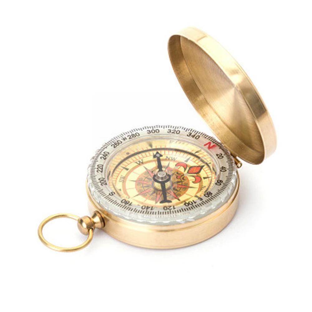 Camping Hiking Brass Vintage Flip Pocket Compass P... – Grandado