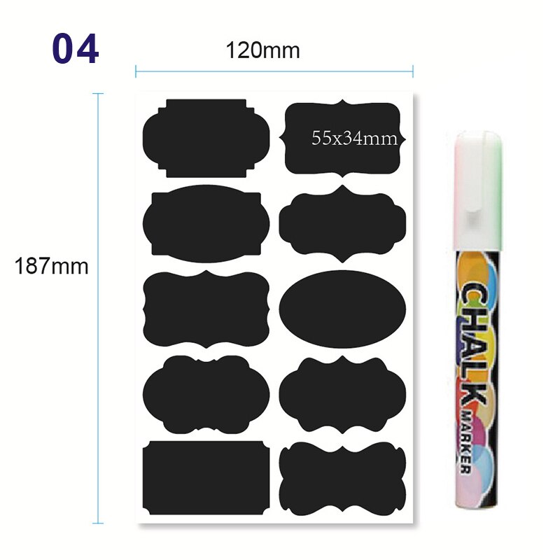 10 Stuks Herbruikbare Label Stickers Met Marker Pe... – Vicedeal