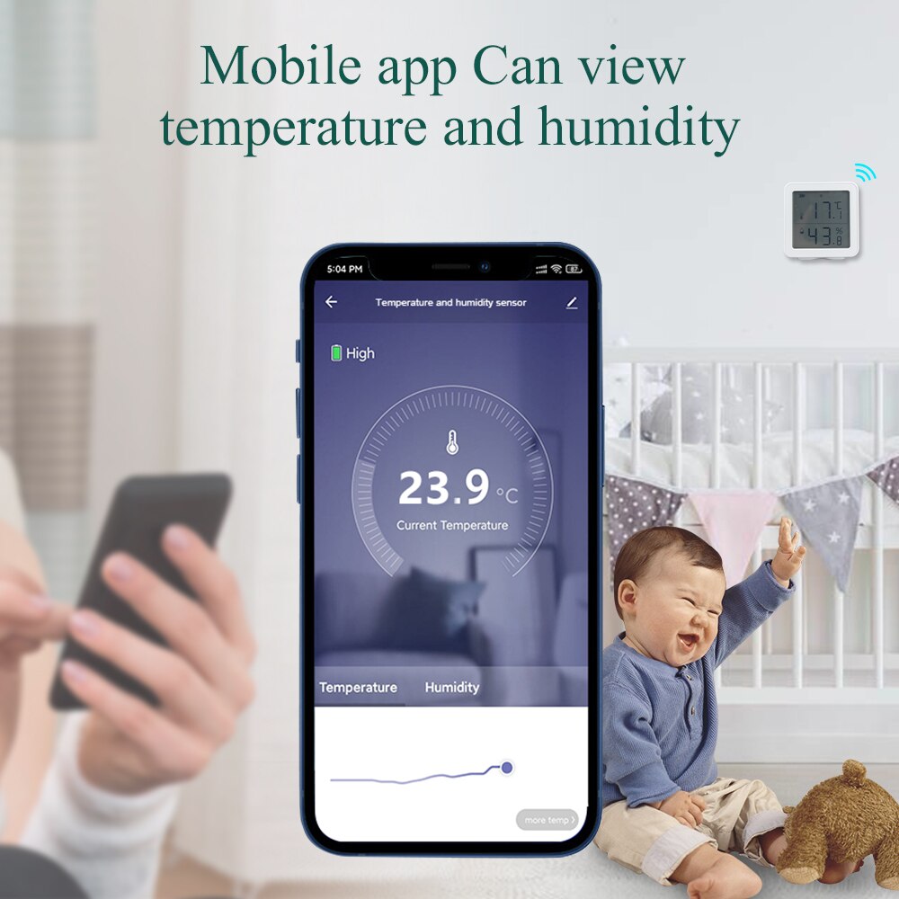 Awaywar Tuya WIFI Temperature and Humidity Sensor ... – Vicedeal