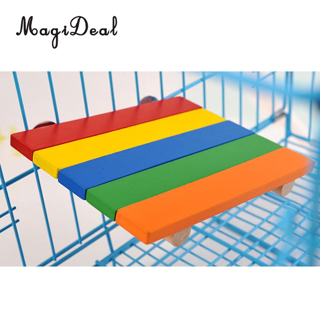 Small Pet Wooden Cage Platform Shelf Stand Board f... – Grandado