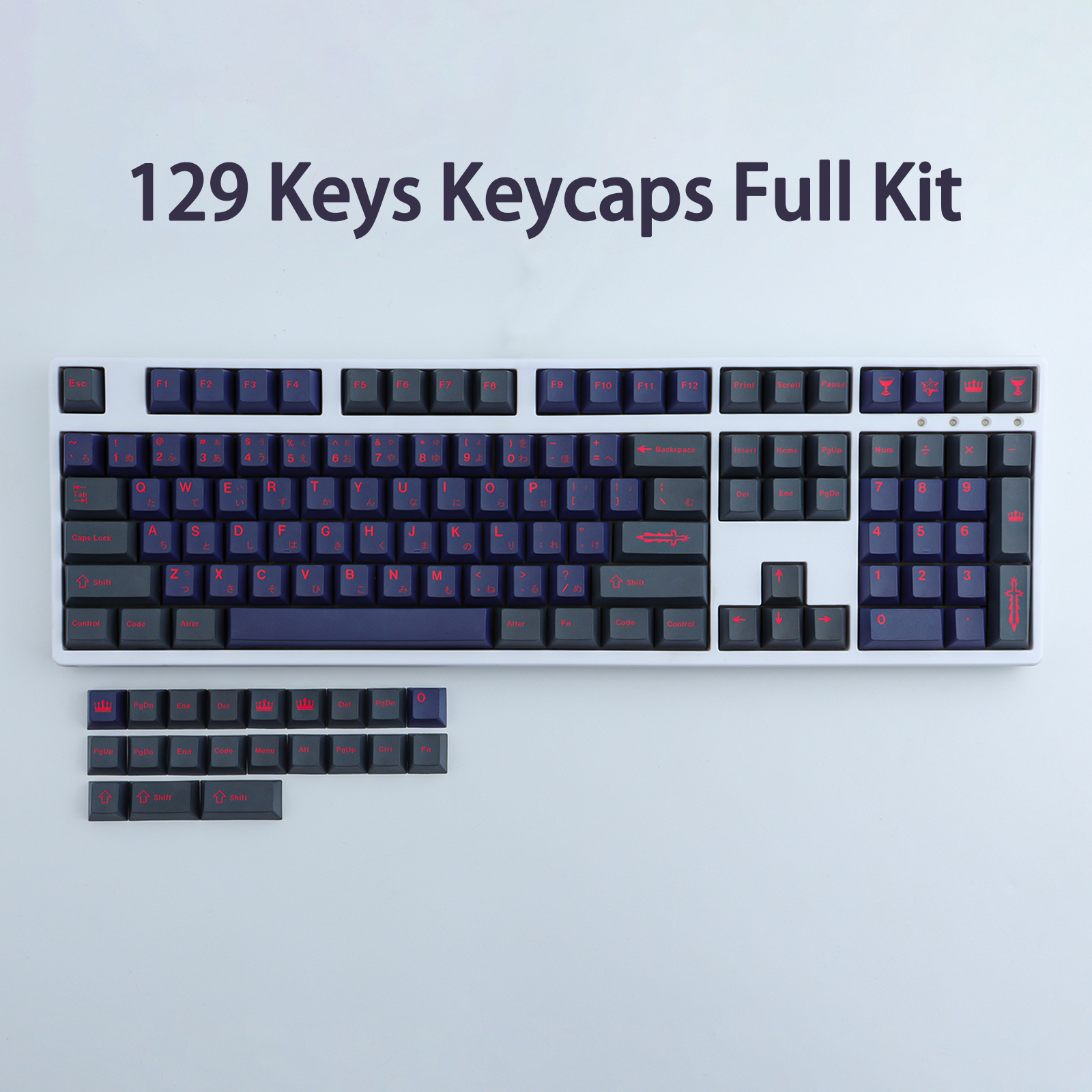 129 keys/set GMK Alter Keycaps PBT Dye Sublimation... – Grandado