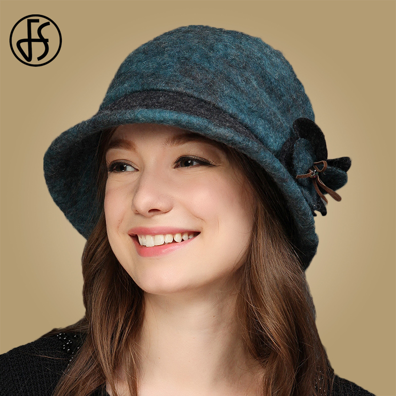 FS Autumn Winter Warm Hats For Women Hat Wool Felt... – Vicedeal