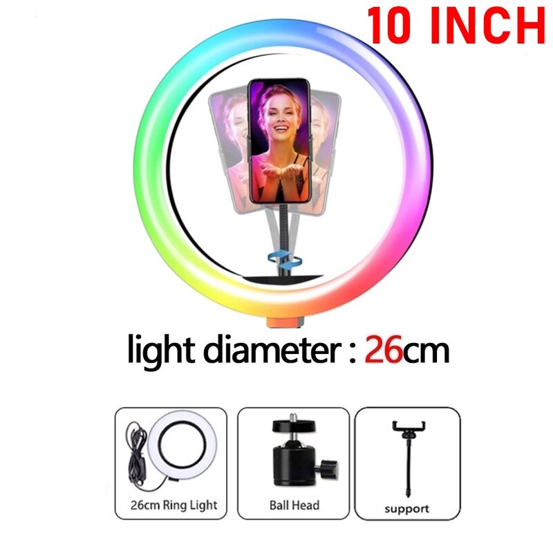 Dimbare Rgb Led Selfie Ring Vullen Licht Foto Ring... – Grandado