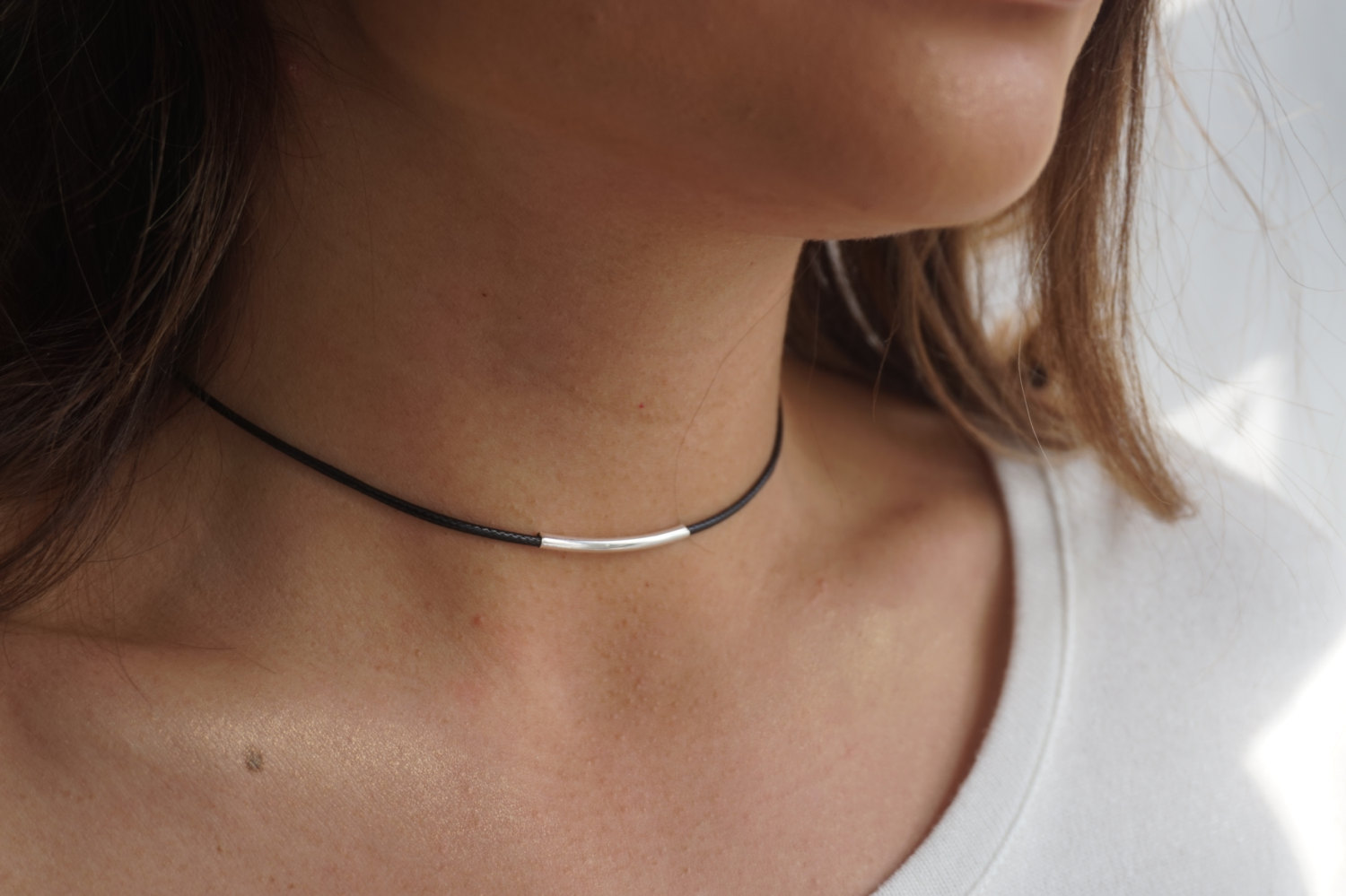 Harajuku Black Leather Rope Choker Necklace Alloy ... – Grandado